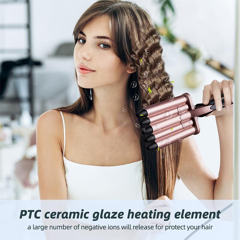 Ckeyin 5 Barrels Joint Big Hair Wave Waver Nano Titanium Ceramic Curler ...