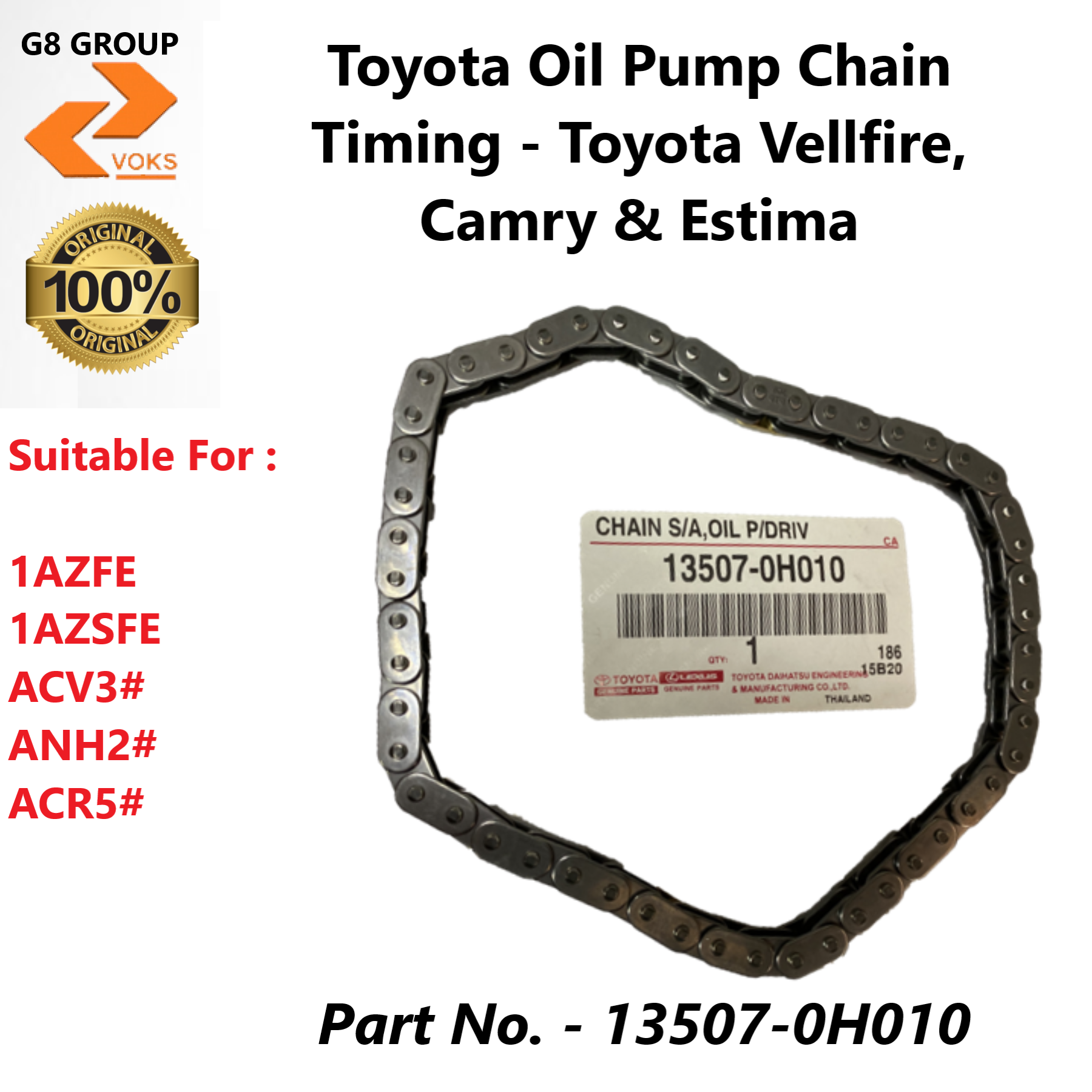 Toyota Oil Pump Chain Timing - Toyota Vellfire, Camry & Estima ( 13507 ...