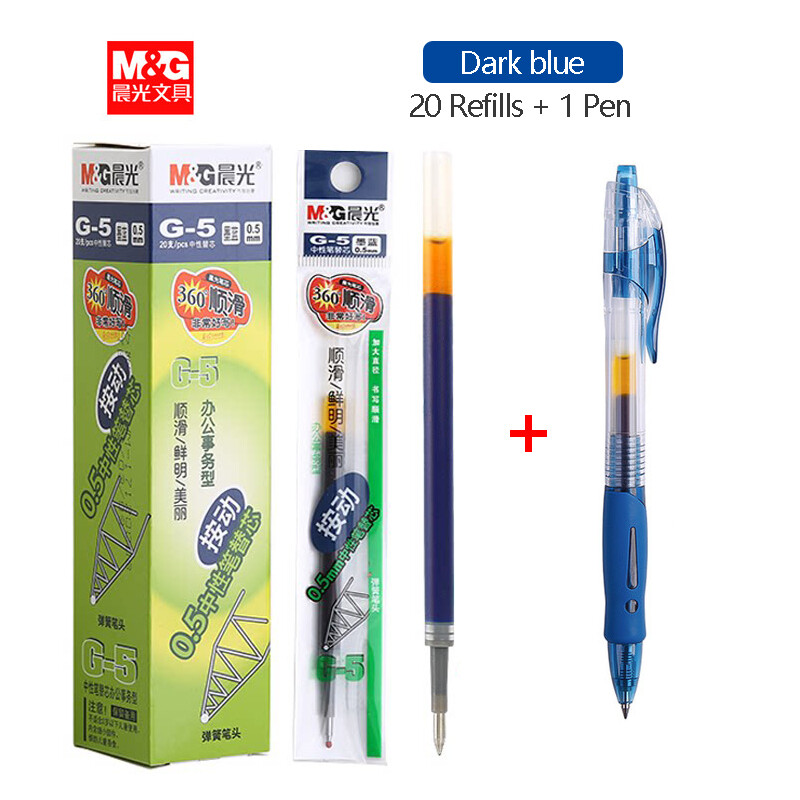 M&G Brand Quality Gel pen 0.5 mm retractable ballpoint pen | Lazada ...