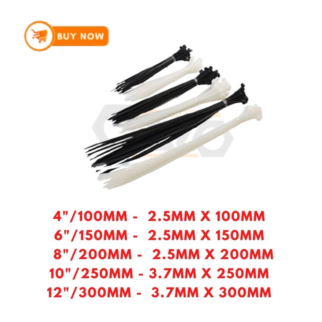 100PCS Nylon Cable Tie Plastic Buckle Zip Tie Cable Ties Ikat Pengikat ...