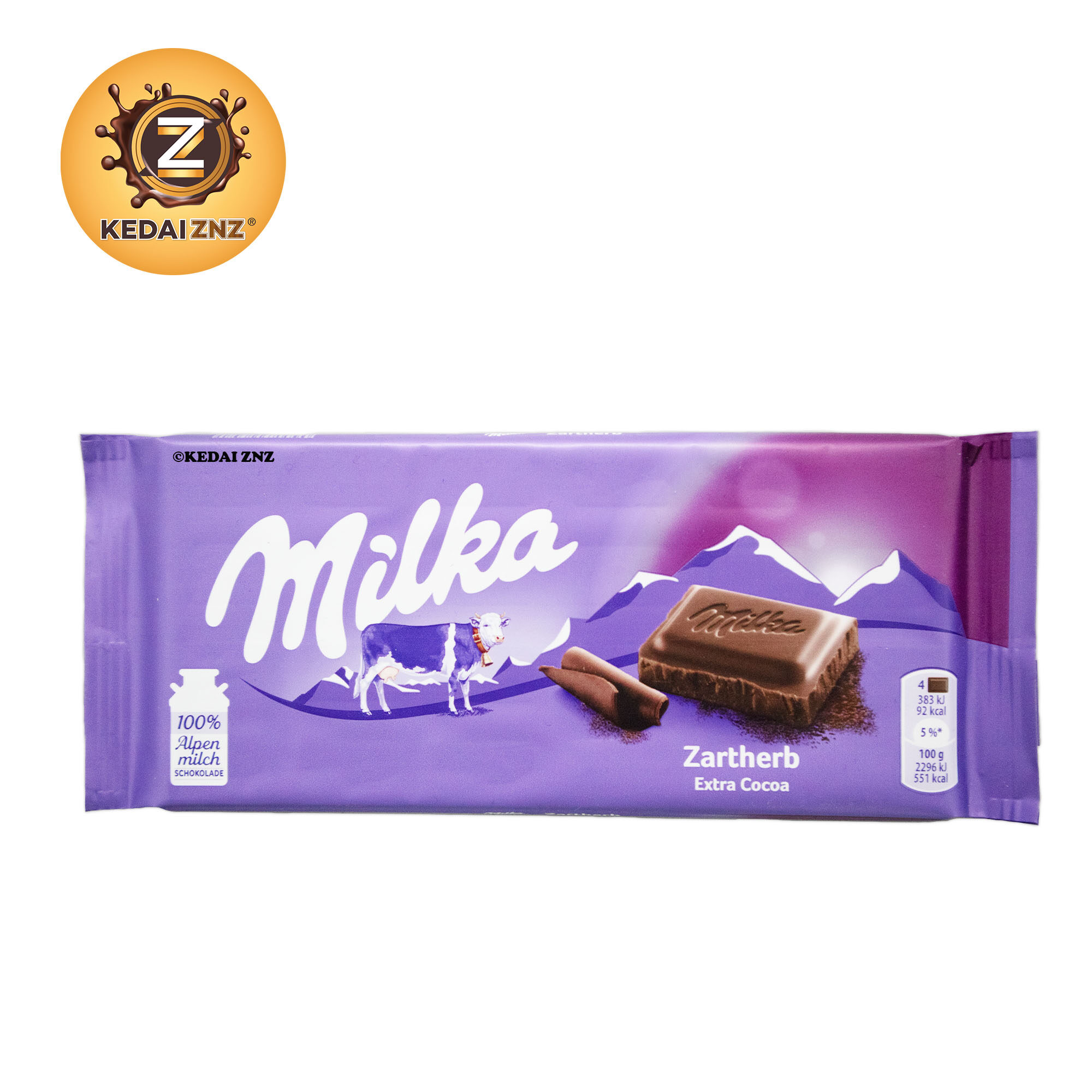 Chocolate Milka Alpine Milk Chocolate with Extra Cocoa Chocolate Bar ...