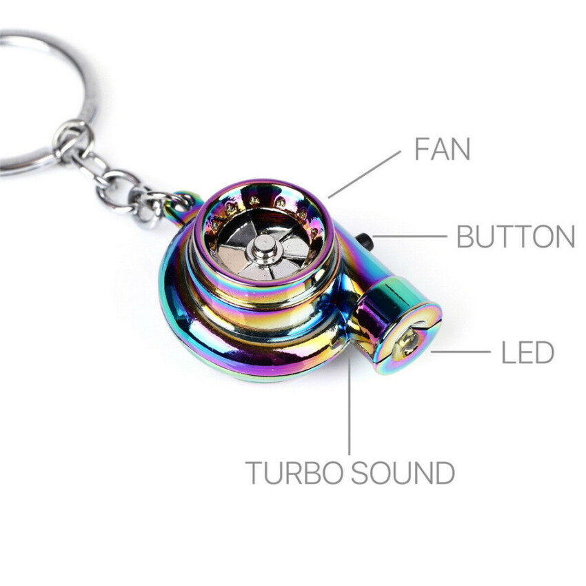 【Ready Stock】Car Metal Keyring Sound Turbo Key Sleeve Bearing Spinning ...