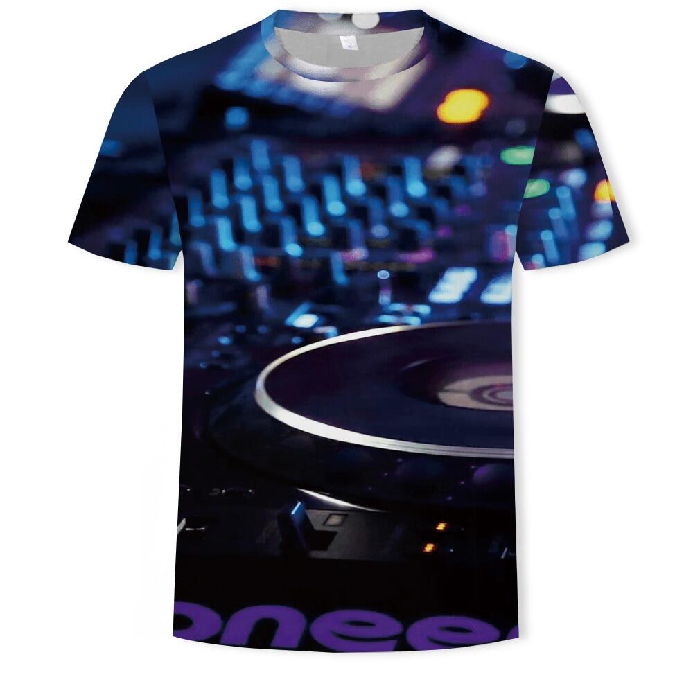 Sound Activated LED 3D Print T shirt Light Up and down Flashing Equalizer EL T-Shirt Men Rock ...