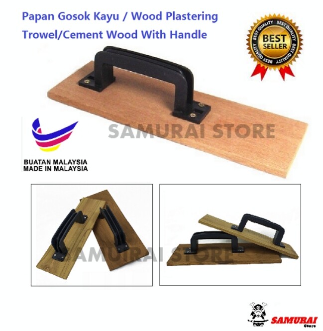 Wood Plaster Cement Trowel / Papan Kayu Gosok Sudu / Simen Sudu Segi ...