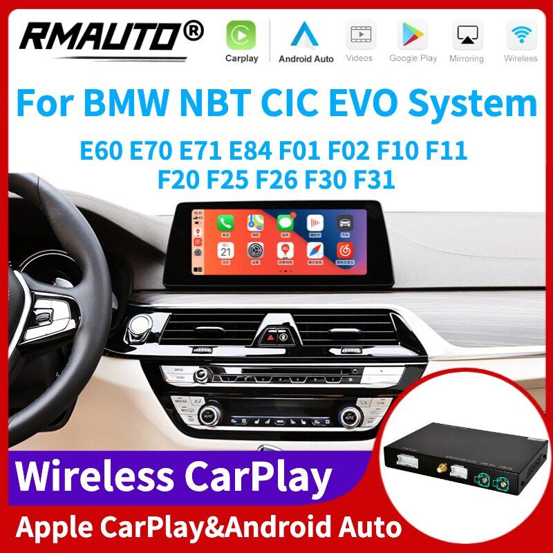 RMTECH ไร้สาย Apple CarPlay Android Auto NBT CIC EVO ระบบสำหรับ BMW ...