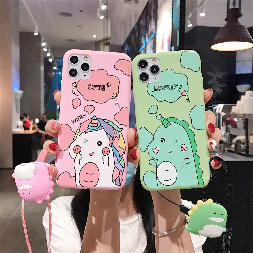 การ์ตูนน่ารักไดโนเสาร์เคสโทรศัพท์สำหรับ Oppo A94 A54 A15 A15s A91 A93