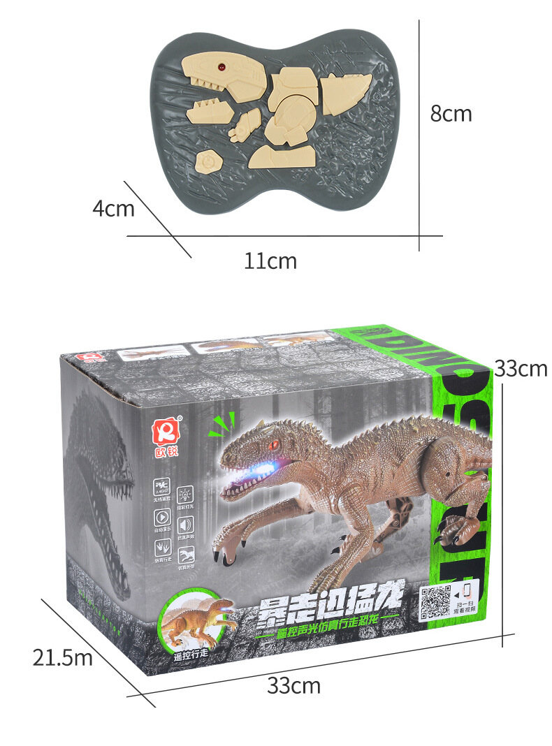 2.4G Wireless Remote Control Velociraptor RC Dinosaur with Sound and ...