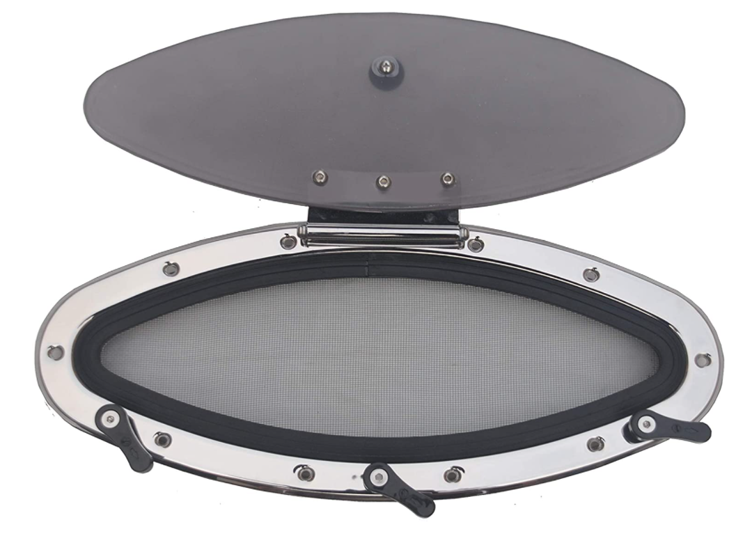 Winibo Boat Porthole/Portlight Hatch/Window- Stainless Steel Eye Shape ...