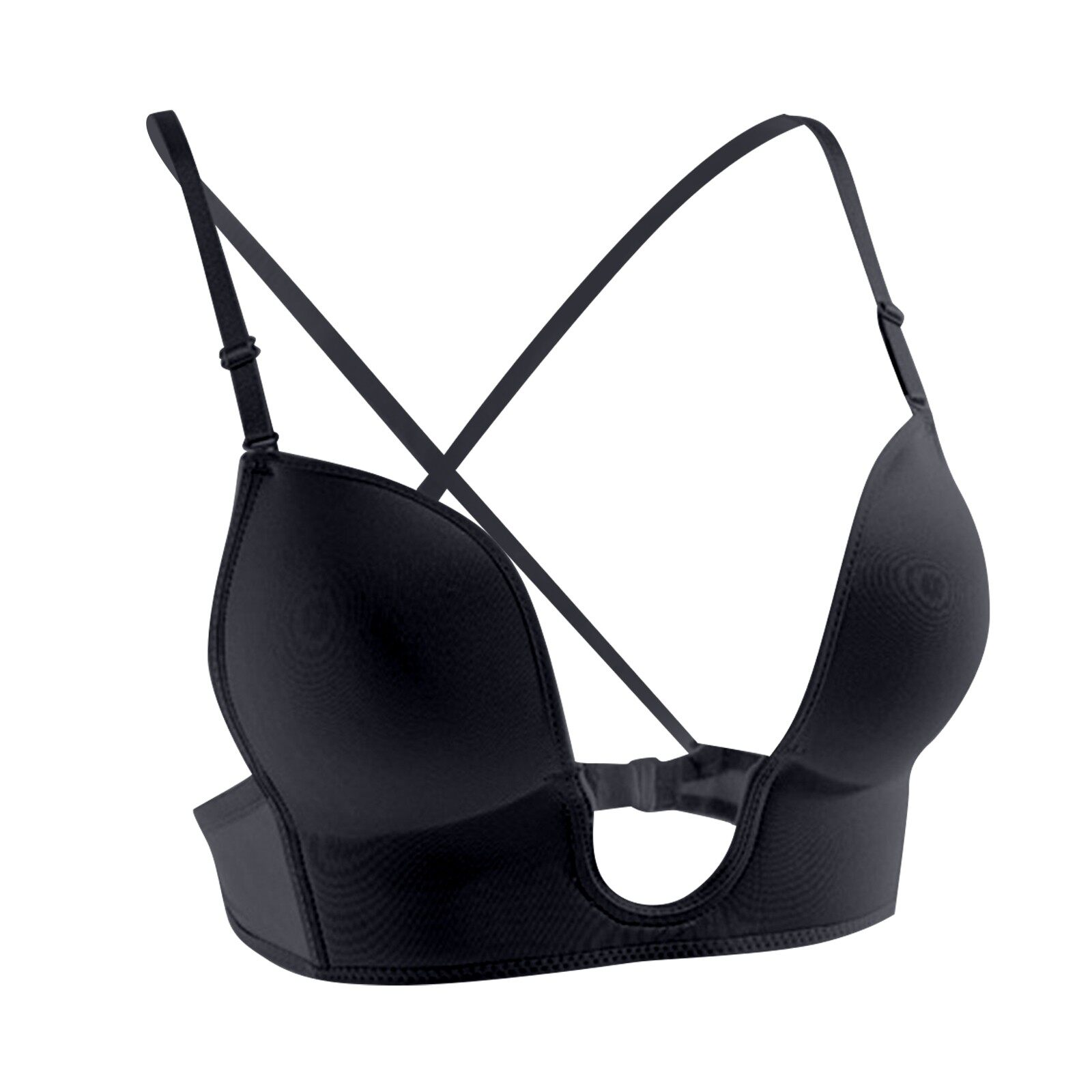 ผู้หญิง Push Up ไร้สาย Bra เบาะ T เสื้อ Bras ไม่มี Underwire Reductive ...
