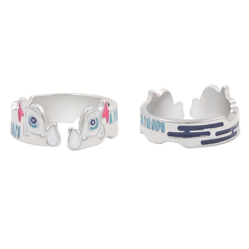 Anime Demon Slayer Ring Kimetsu No Yaiba Metal Adjustable Cosplay ...