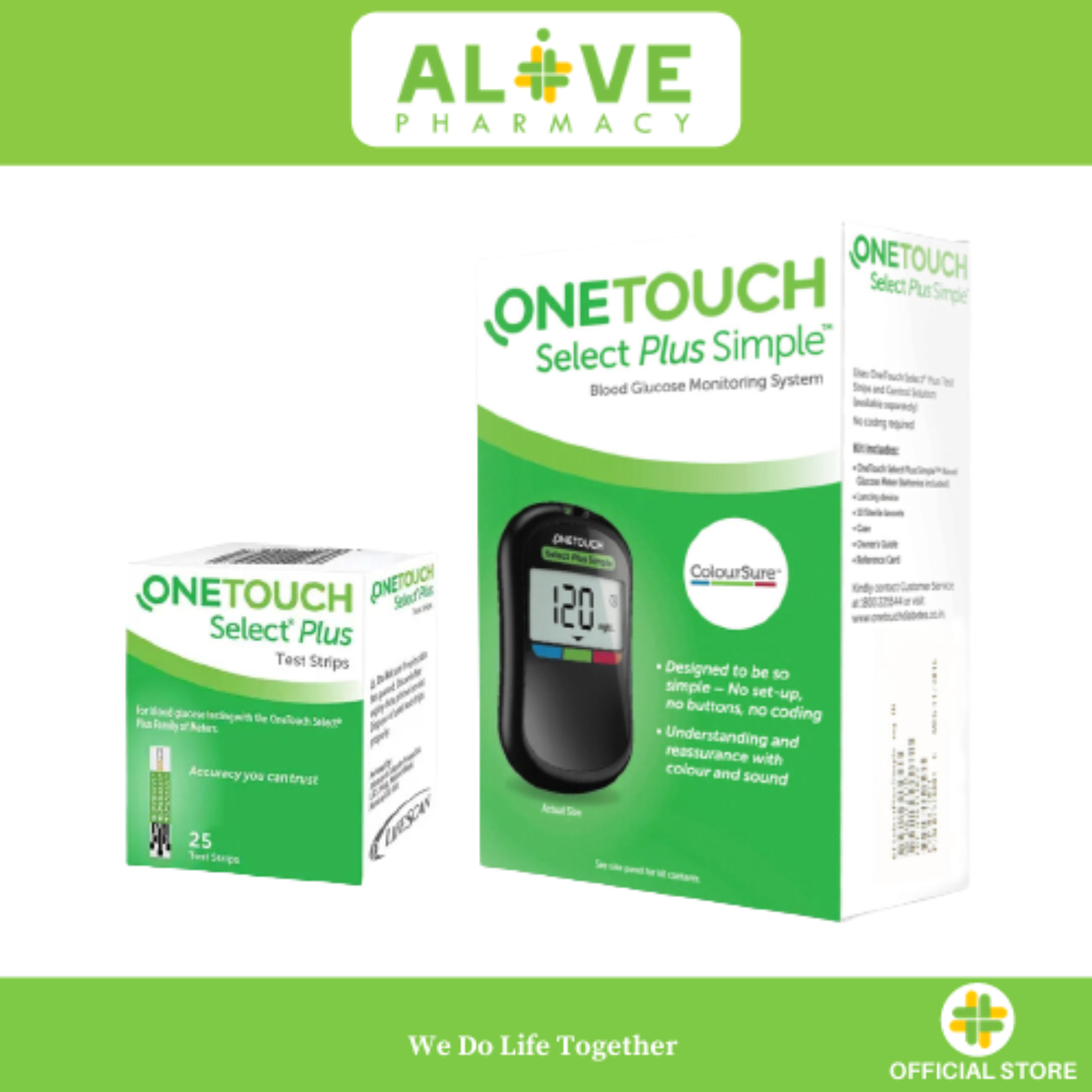 OneTouch Select Plus Simple Glucose Meter + Select Strips 25's | Lazada