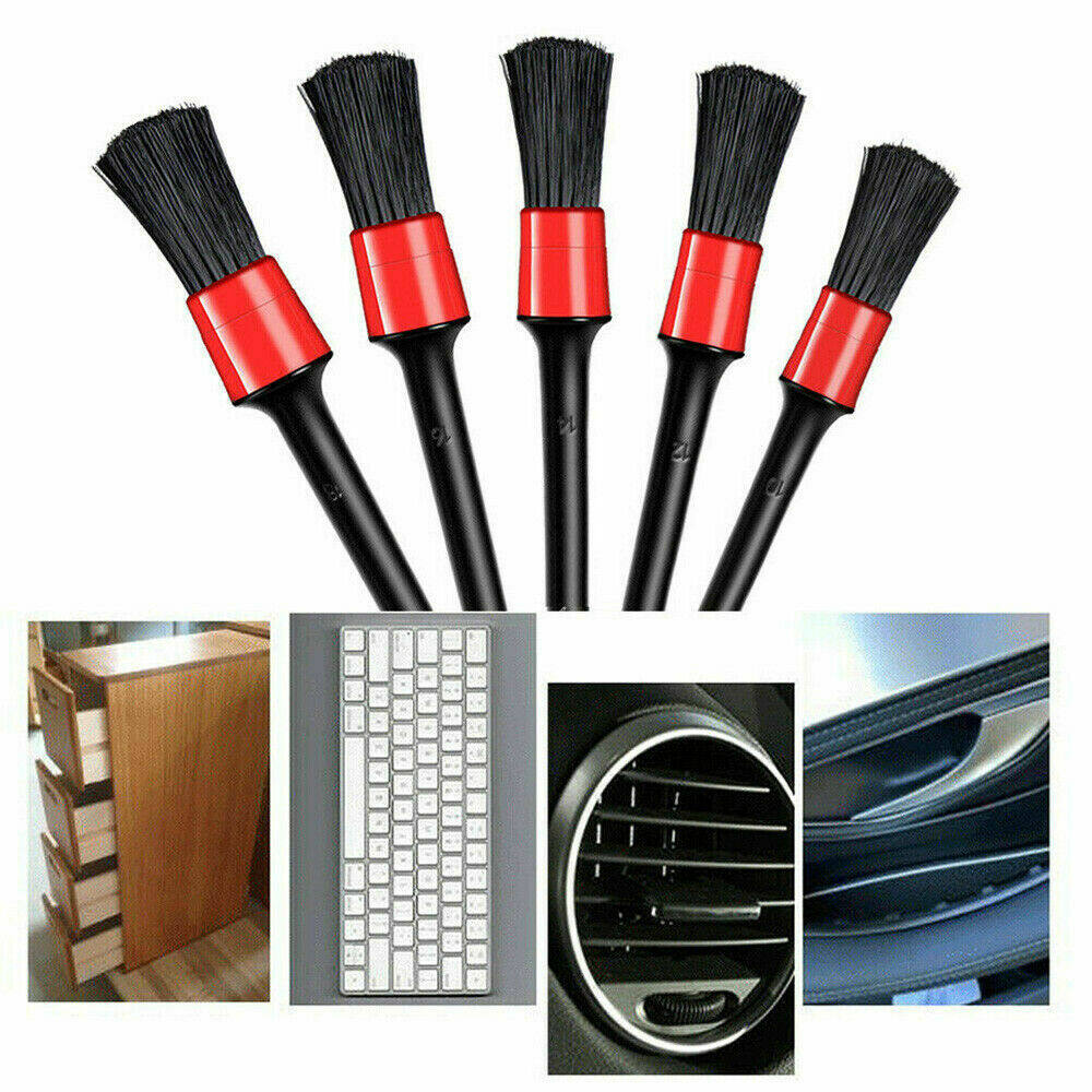 in stock】5 pcs รถ Detailing Brush Set แปรงทำความสะอาดอัตโนมัติสำหรับทำ ...