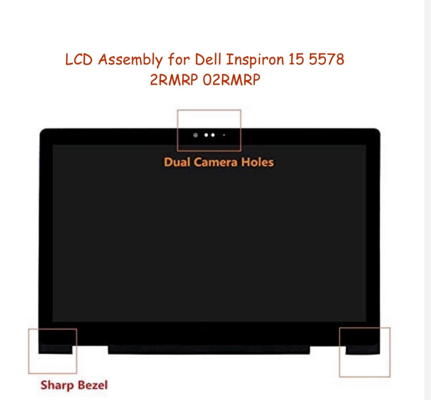 Laptop LCD Screen For Dell Inspiron 15 5578 MODEL P58F FHD Display ...