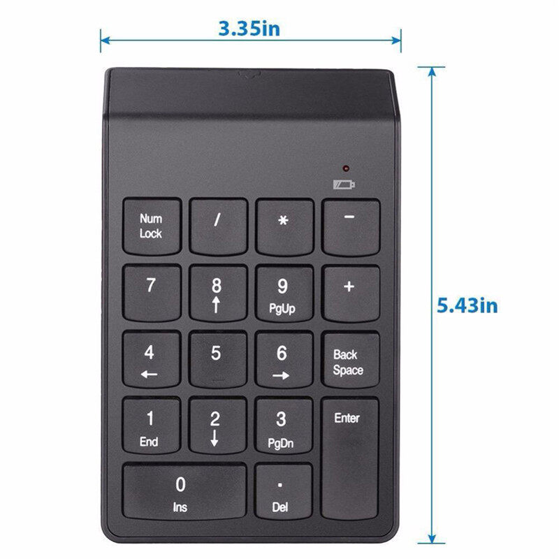 【umedf】Wireless 2.4G Mini USB 18 Keys Number Pad Numeric Keypad ...