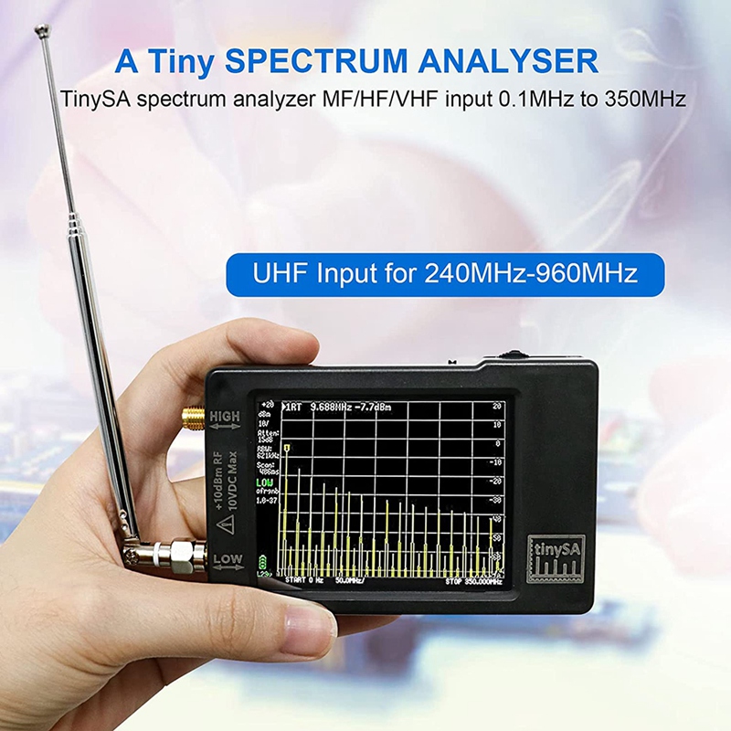 TinySA Spectrum Analyzers Tiny Frequency Analyzer 100KHz To 960MHz with ...
