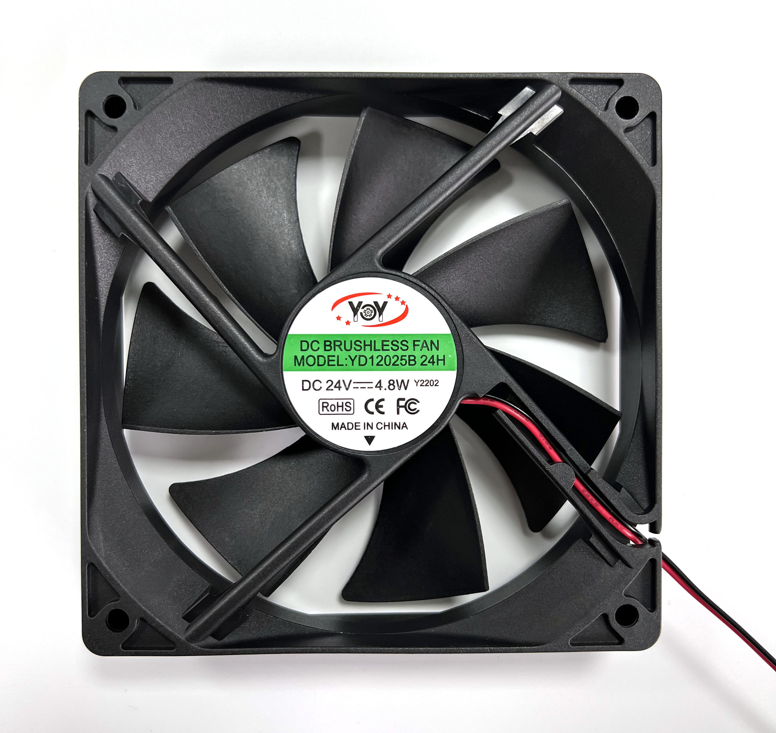 Cooling Fan 12025 Dc Cooling Fan 12V/24V/2500 Rpm Low Energy ...