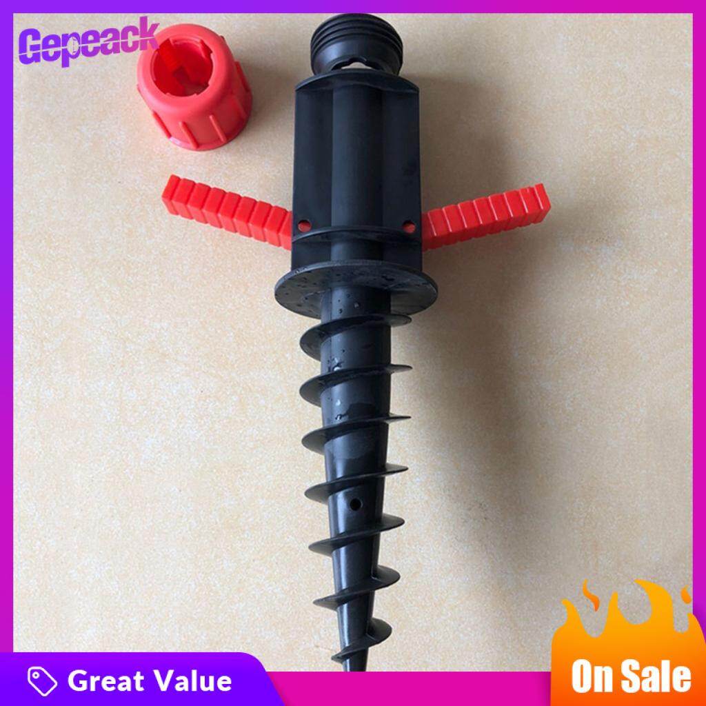 Gepeack Parasol Ground Anchor Beach Umbrella Sand Screw In Holder Spike ...