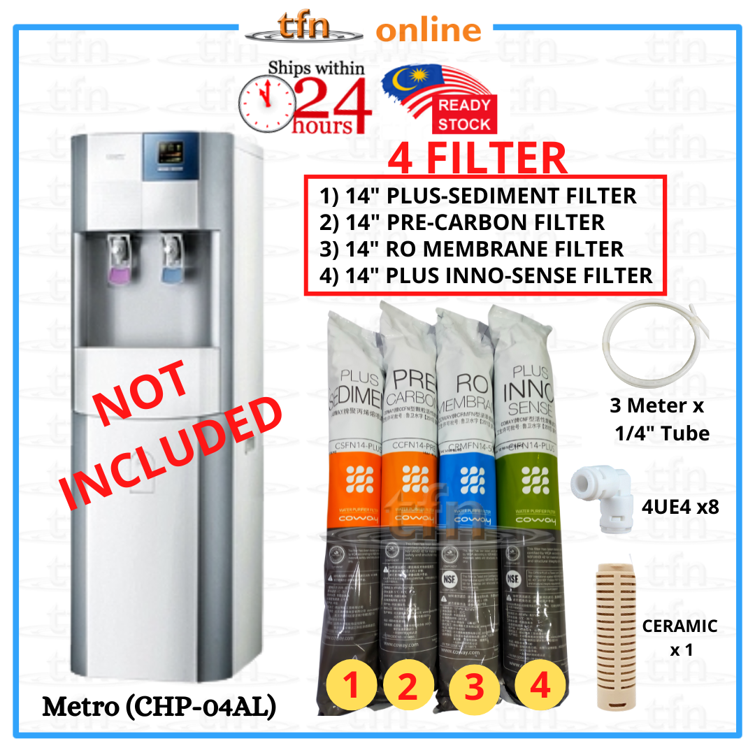 Original Set Coway Water Filter Penapis Air 14" Metro (CHP-04AL), Core ...