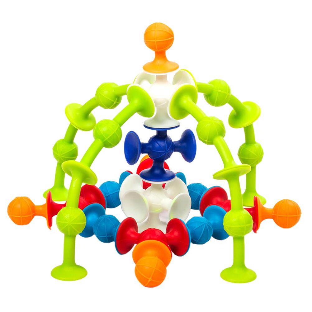 DIY Silicone Building Blocks Educational Toys for Kids Funny Suction ...