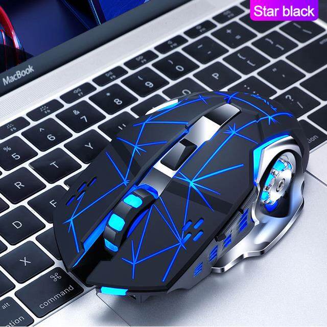【Hot】 Q13 Rechargeable Wireless Mouse Silent Gaming Business Luminous ...