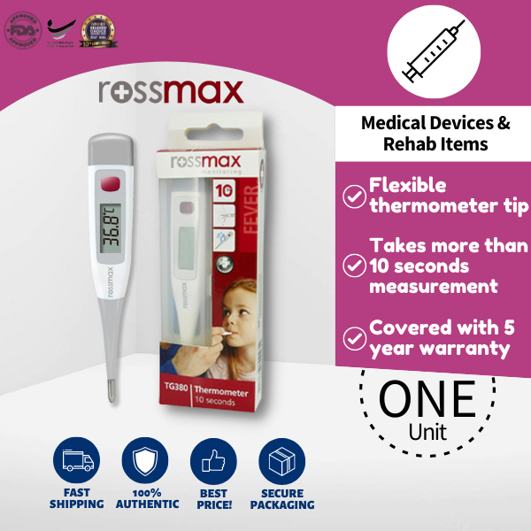 Rossmax Monitoring Thermometer TG380 with Flexible Tip and Warranty ...