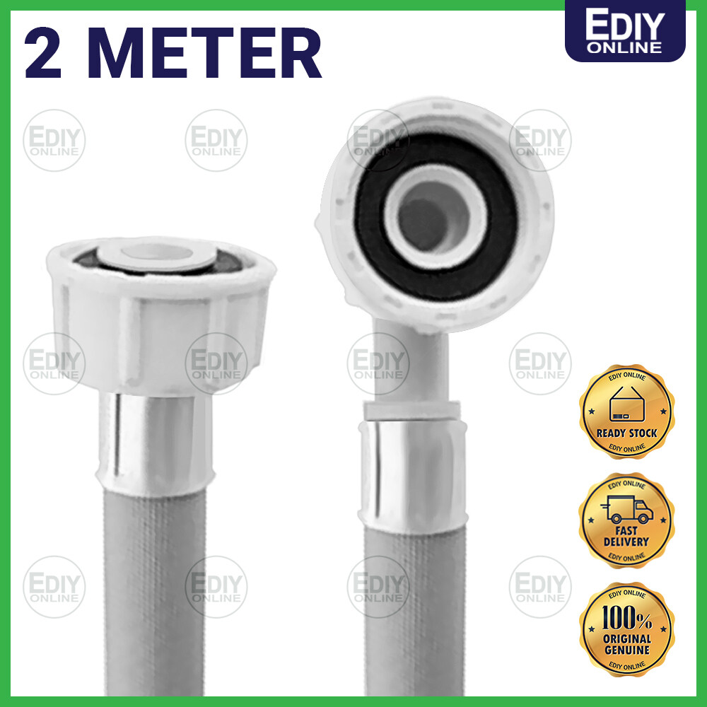 ( ITALI italy Hose 2m ) 2METER 2 METER M HOS PAIP PIPE Inlet Washing Machine PVC CONNECTOR ...