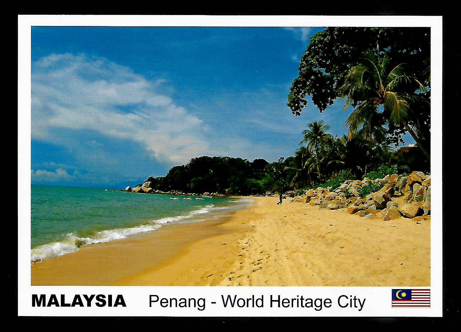 Malaysia Postcard - Penang Batu Ferringhi Golden Mile Beach | Lazada