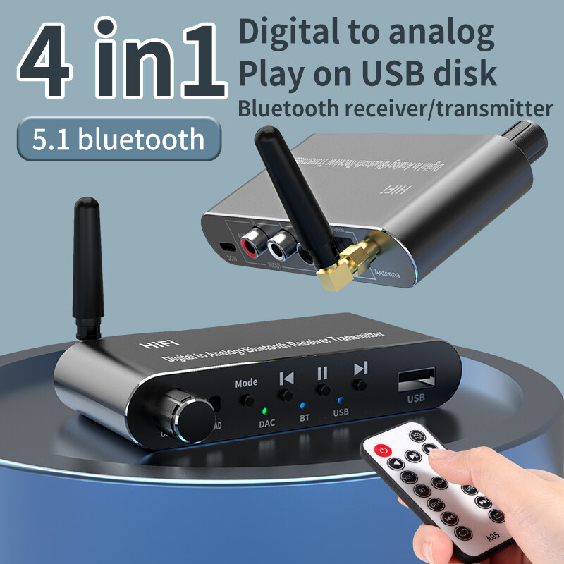 Four in one Bluetooth receiving transmitting fiber coaxial USB ...