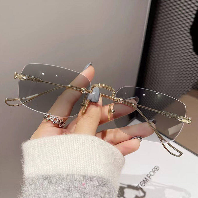 4 in 1 Photochromic Myopia Eyeglasses for Women -400 to 0 Anti Blue ...