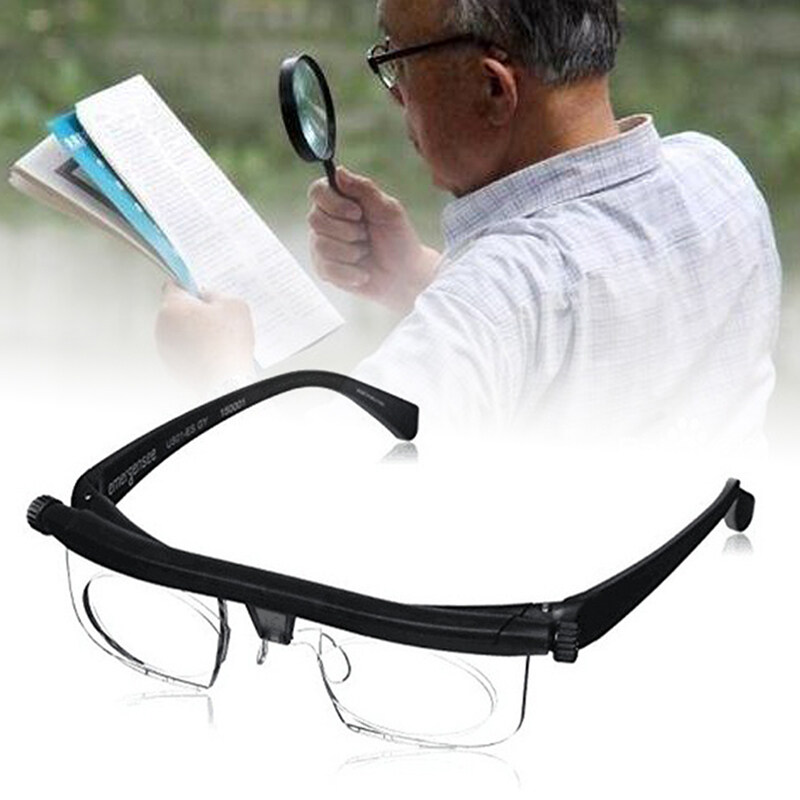 FG Glasses Adjustable Strength Lens Eyewear Variable Focus Protective ...