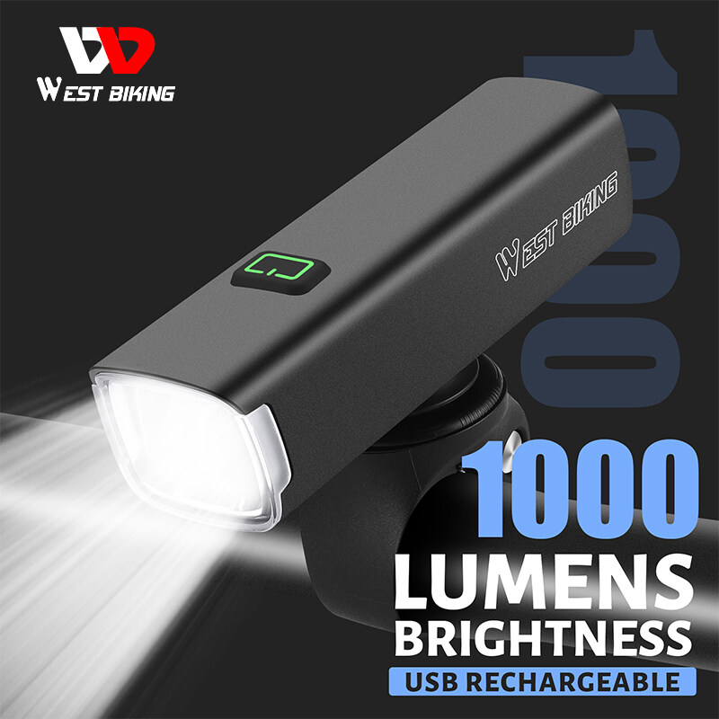 WEST BIKING 1000 Lumens Bike Light USB Rechargeable Cycling Headlight ...
