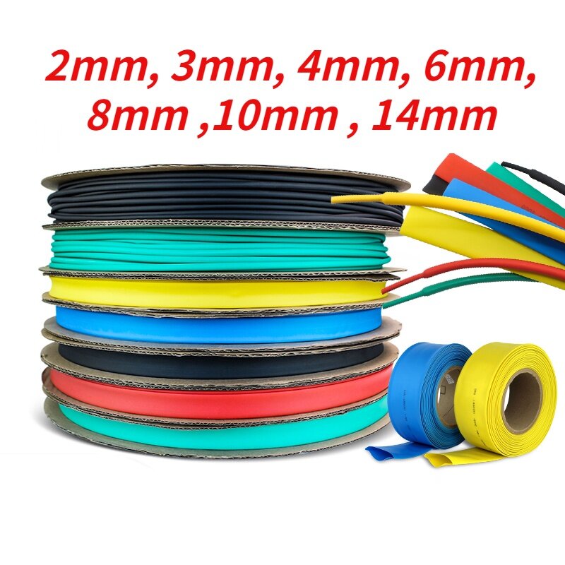 1Meter 2mm-14mm Heat shrinkable tube Shrink pipe insulation protection ...