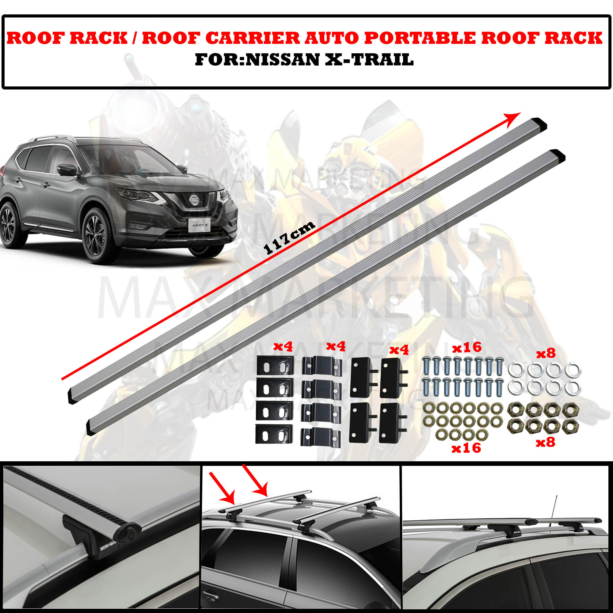 Nissan X -Trail Roof Rack Bar Roof Carrier | Lazada