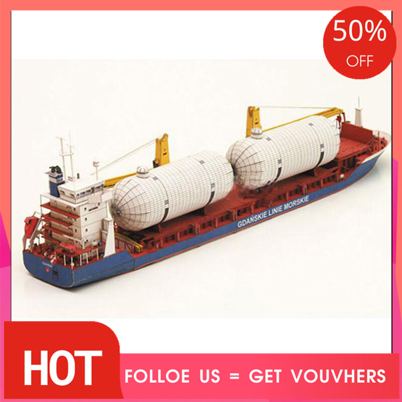 1:400 Gdansk Cargo Ship DIY Handcraft 3D Paper Card Model Sets ...