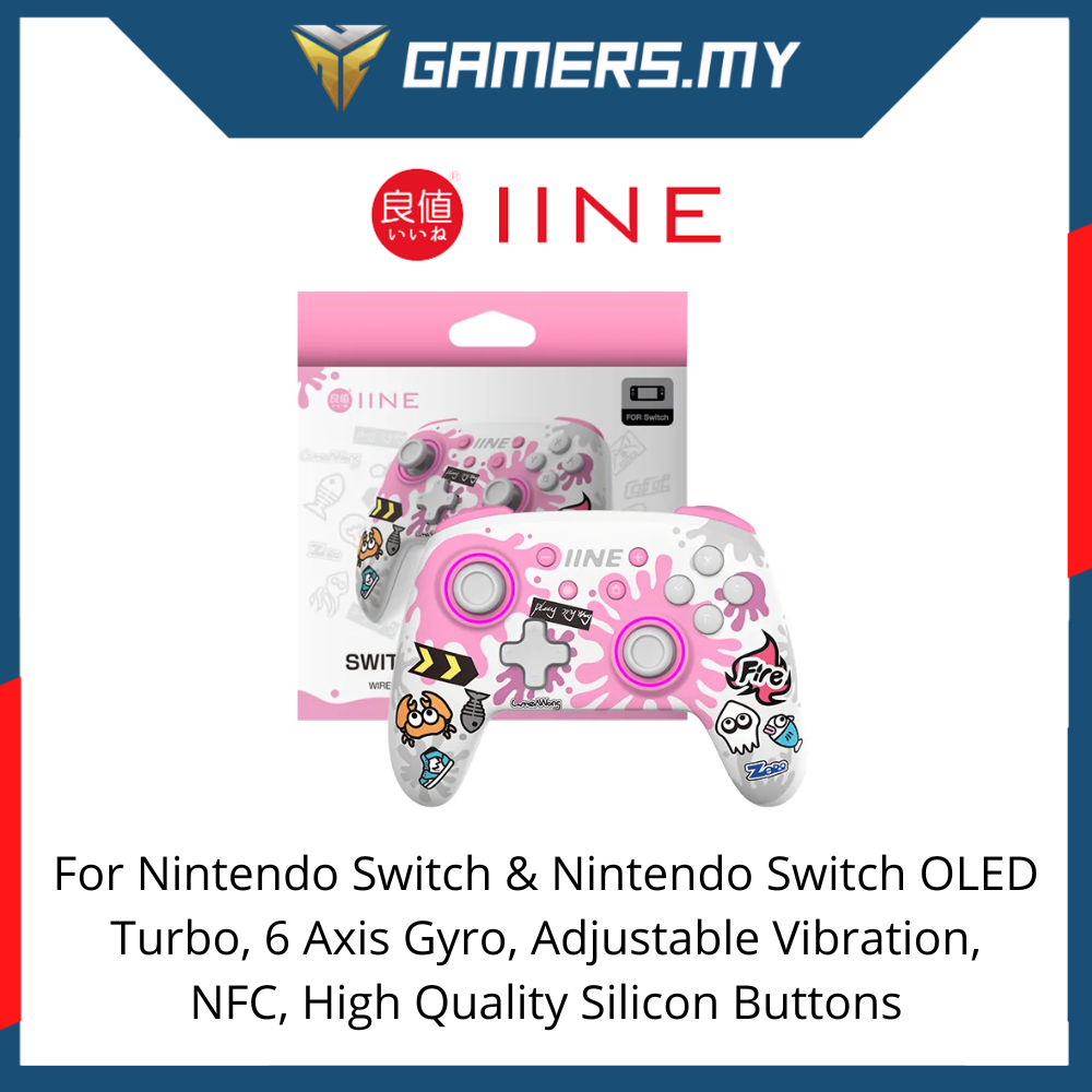 IINE Nintendo Switch / Switch OLED Splatoon Wireless Controller Gamepad ...