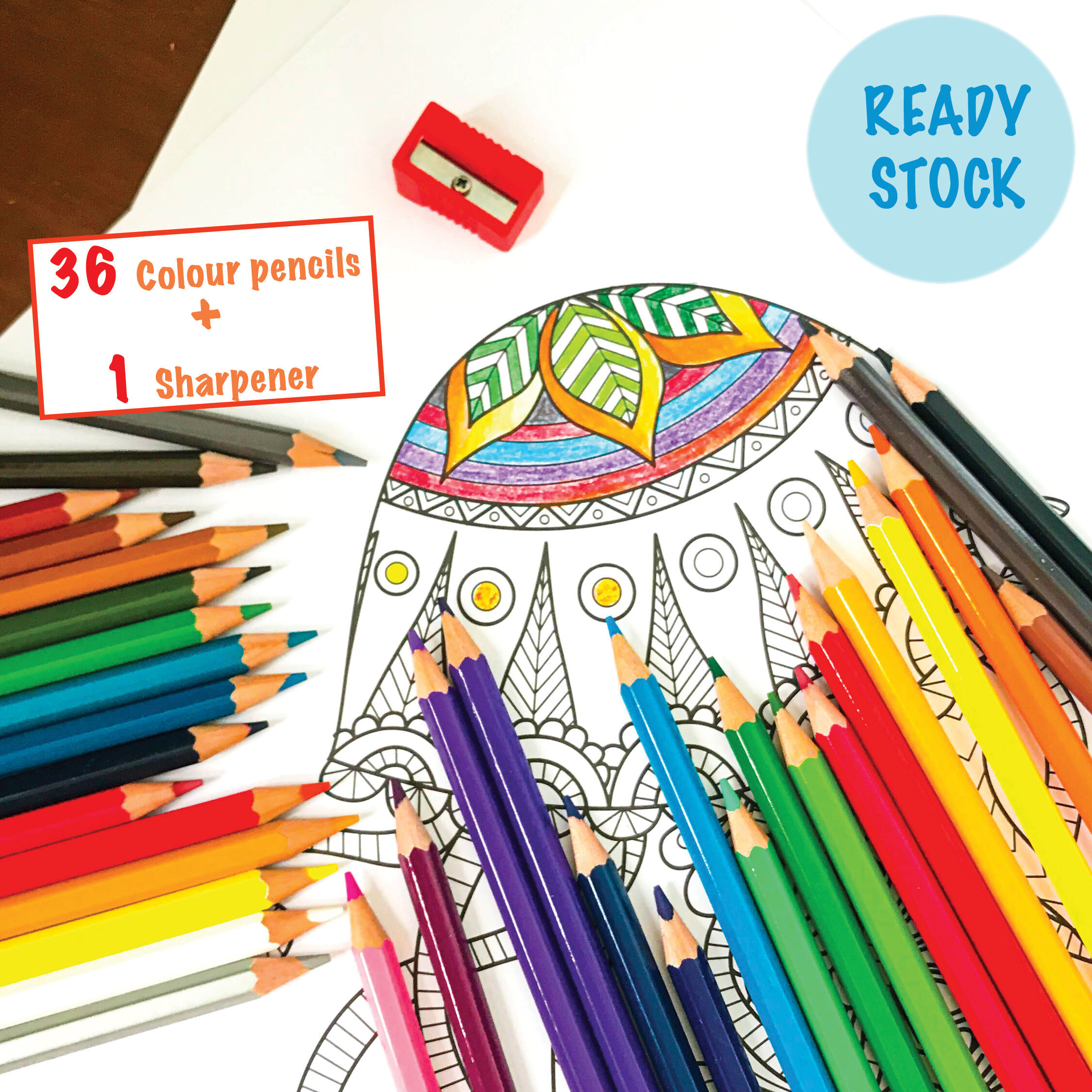 🔥CLEARANCE🔥 Pelikan 36 Long Colouring Pencils + Sharpener ARTY with ...