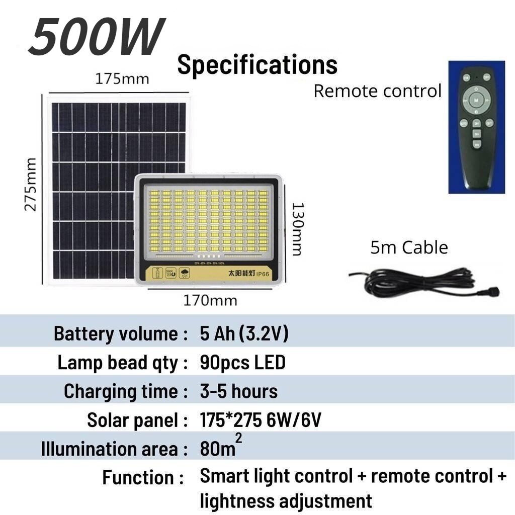 【Ready stock】1600W Solar Light Spotlight Flood Light Bright Outdoor ...