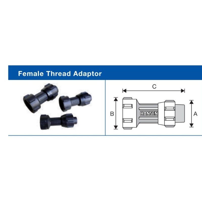 (20mm - 32mm) HANSEN FEMALE THREAD ADAPTOR (HFTA) | Lazada