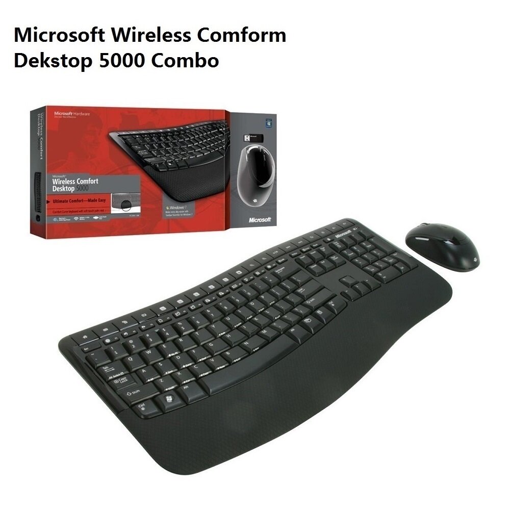Microsoft Comfort Desktop Wireless Combo Keyboard and Mouse 5000 | Lazada