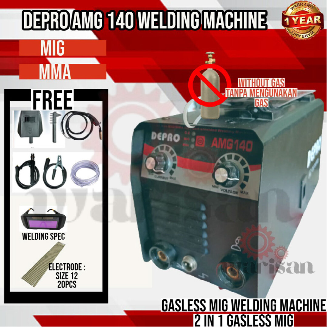 DEPRO AMG140 Gasless MIG Welding Machine 2 in 1 Gasless MIG | Lazada