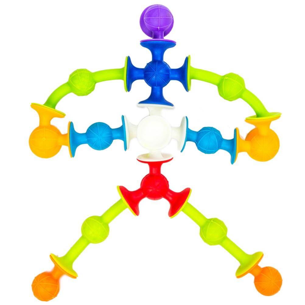 DIY Silicone Building Blocks Educational Toys for Kids Funny Suction ...