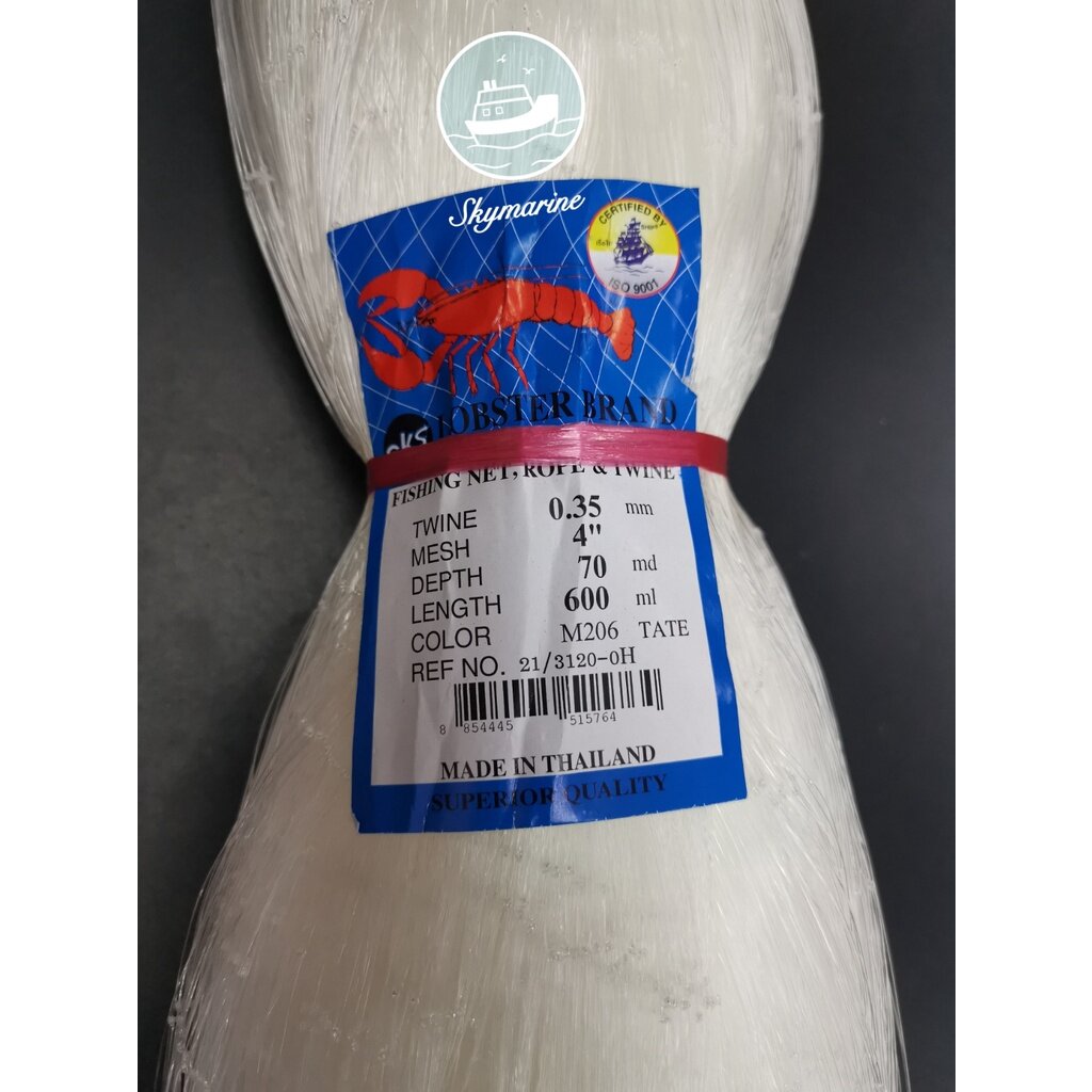 0.35mm X 4 inch X 70 md Mata Melintang (ISI KOSONG) Jaring Pukat Tangsi ...