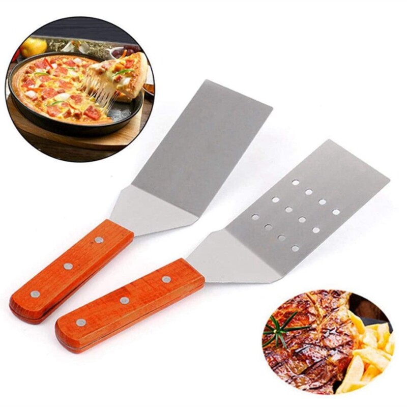 Stainless Steel Burger Spatula,Square Spatula Cooking Scraper Hamburger ...