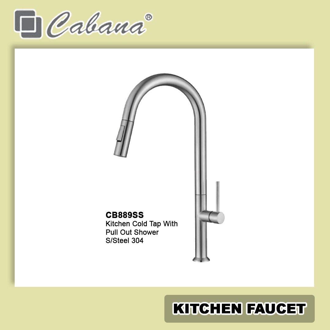 CABANA CB889SS SERIES PILLAR MOUNTED KITCHEN COLD TAP / SINK TAP WATER ...