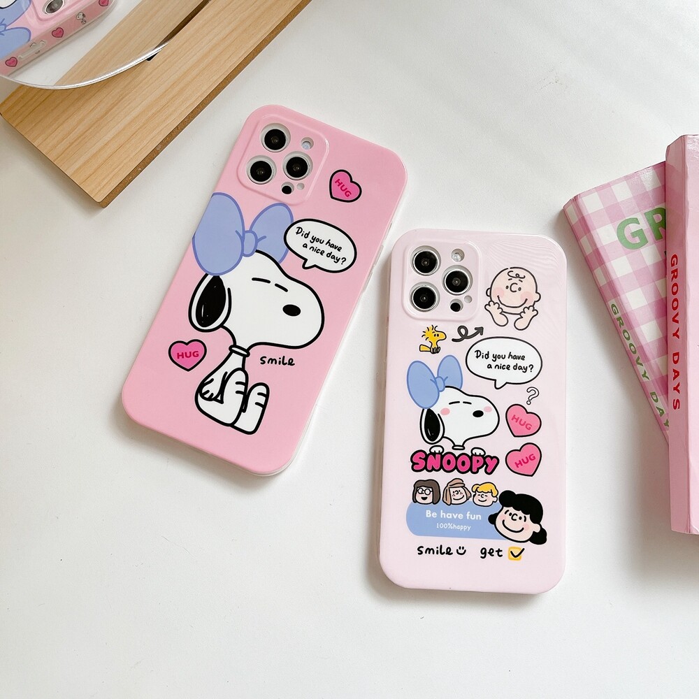 Cartoon Snoopy Charlie Friend Cell Phone Case for 12 Pro Max Anti-fall ...