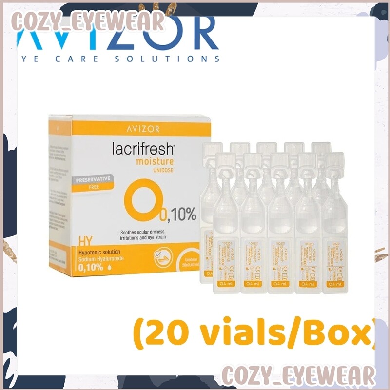 Avizor Lacrifresh Moisture 0.10% Unidose Eye drops Sodium Hyaluronate ...