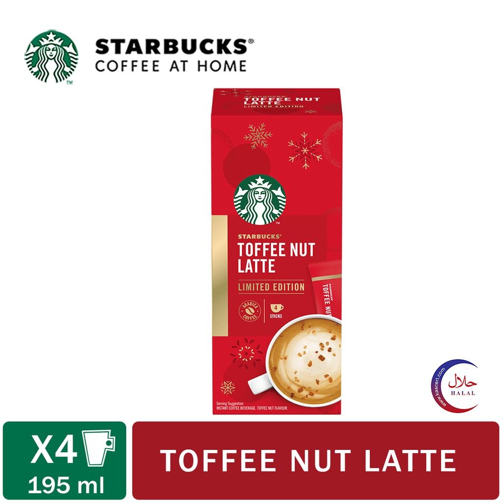 [LIMITED EDITION] Starbucks® Toffee Nut Latte Instant Coffee Mixes (4 ...