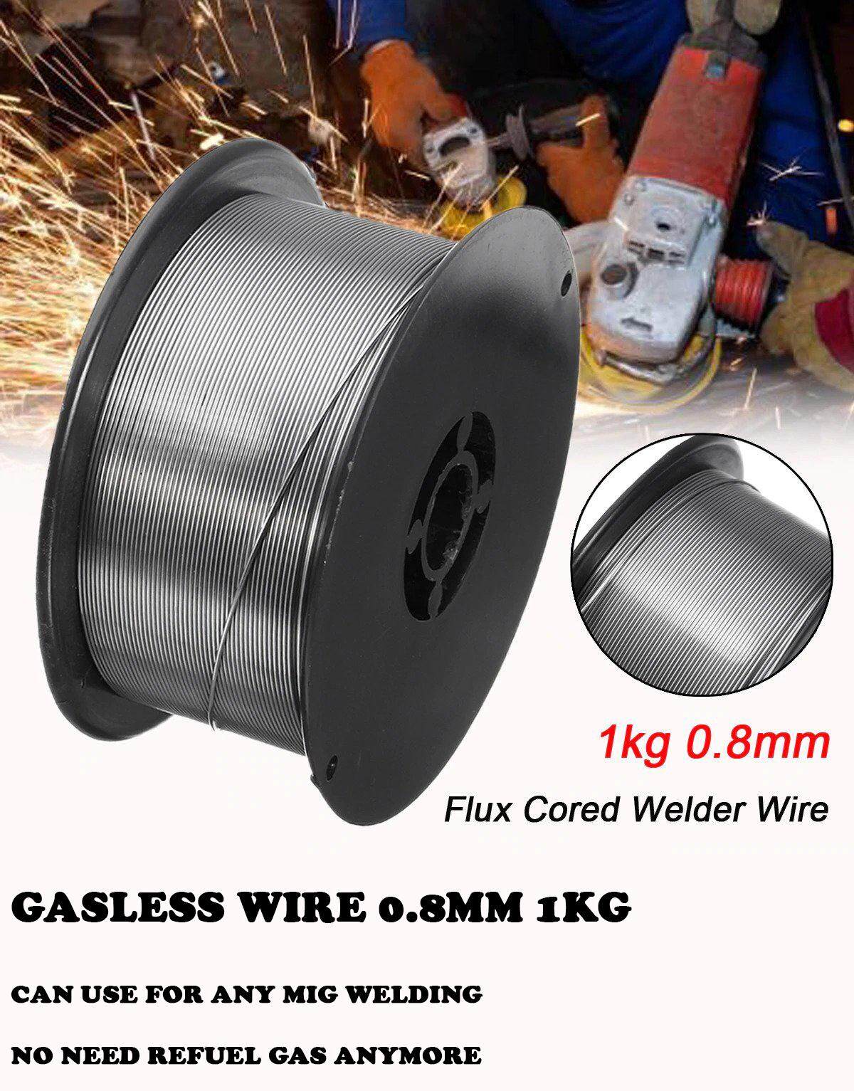 1 KG x 0.8mm MIG Gasless Wire - FLUX CORED Mig Gasless Wire 1kg (Silver) Flux Cored Gasless Mig ...