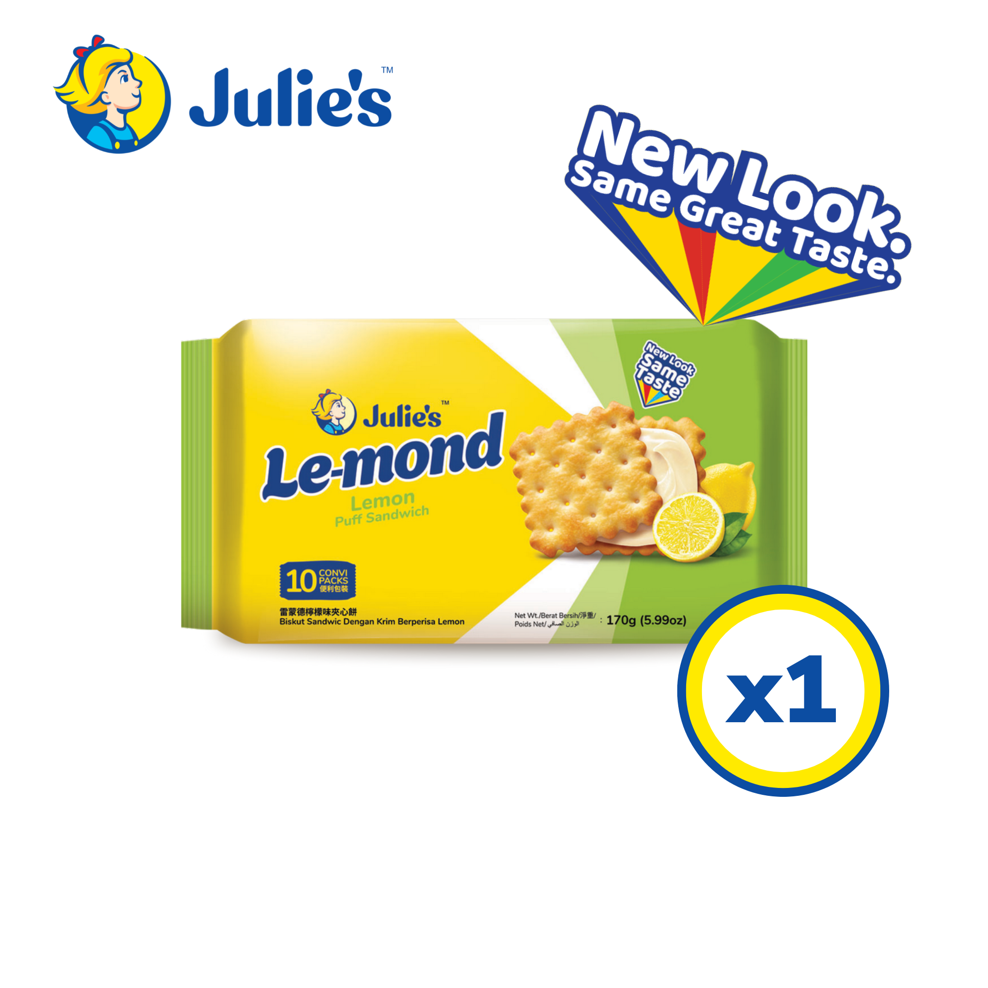 Julie's Le-mond Lemon Puff Sandwich 170g x 1 pack | Lazada
