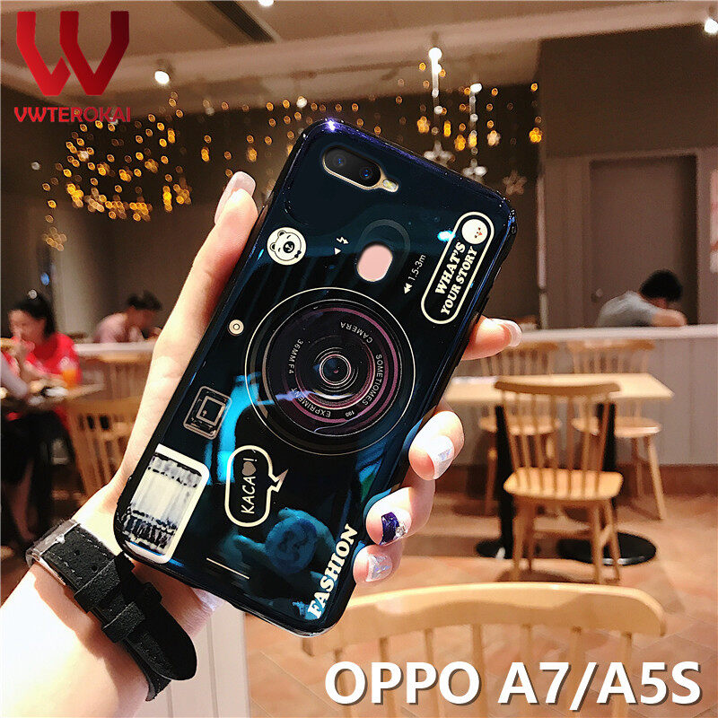Vwterokai แฟชั่น3d กล้องโทรศัพท์ Tpu แบบน่มสำหรับ Oppo A7 A5s A12 A3s